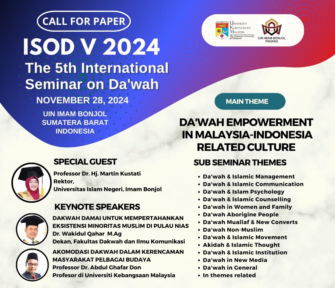 International Seminar on Dakwah (ISOD V 2024) - Pusat Kajian Dakwah dan Kepimpinan, FPI, UKM